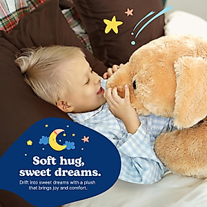 RB Royal Brooks Giant Stuffed Animal Dog, Dog Stuffed Animals, Stuffed Dog Body Pillow for Kids, Big Stuffed Animal Plush, Large Stuffed Dog, Huge Stuffed Animals, Large Plush Dog, 35x15in, Brown