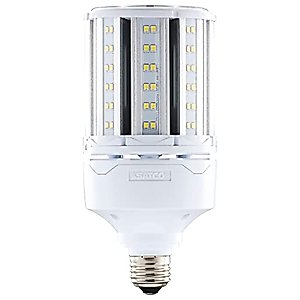 Satco S49392 Corncob LED HID Light Bulb, Medium Base, 36W, 35000 Hour Rating, 4968L, Natural Light