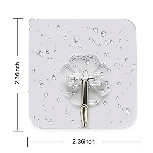 Generic 24 Packs of Hooks for Hanging Transparent and Reusable Seamless Hooks for Multipurpose (Bathroom, Kitchen etc) Self Adhesive Hooks
