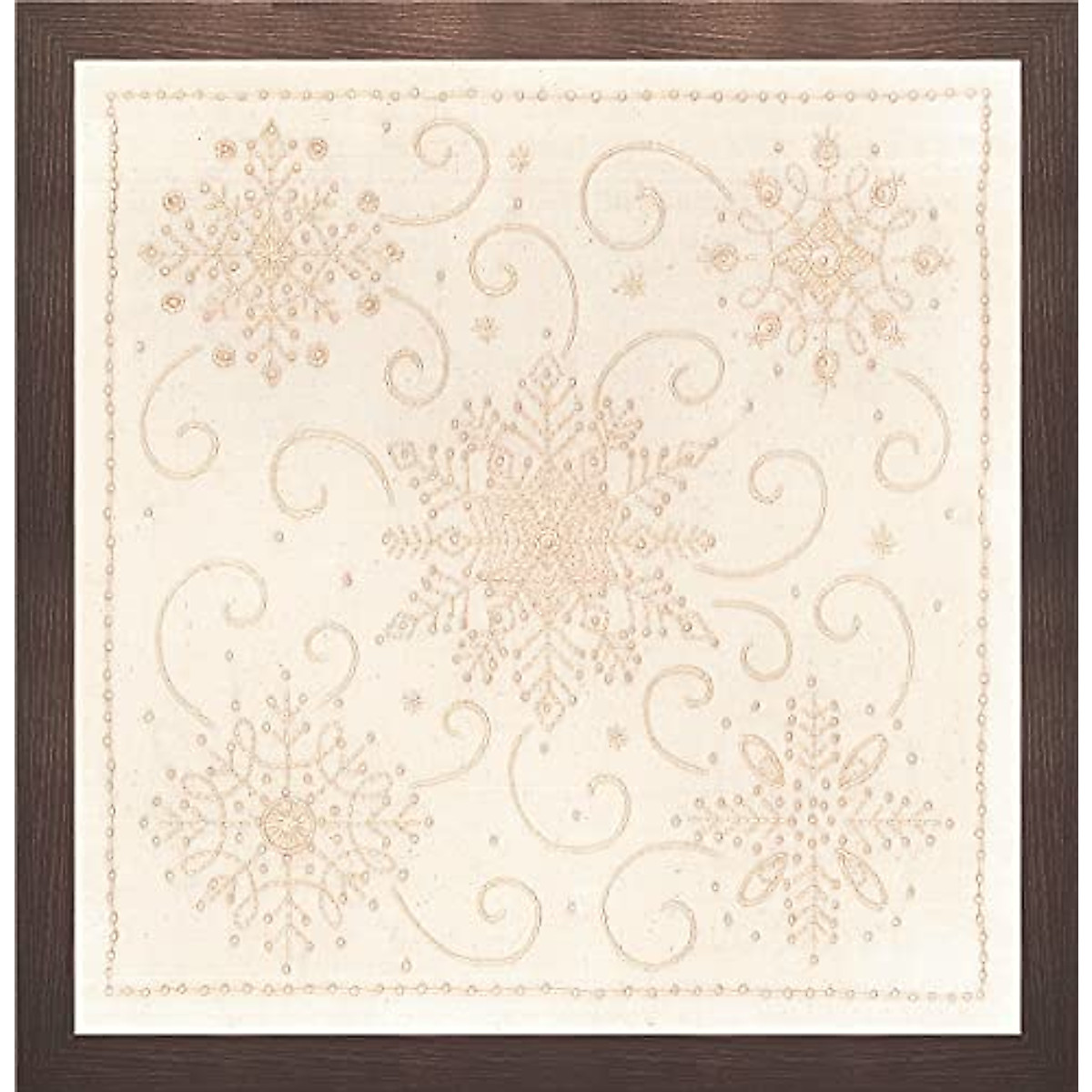 Janlynn Candlewick Decorative Pillow, Snowflake, Beige