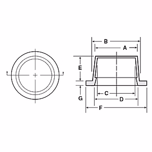 Caplugs WW-WF-21 WW Series – Plastic Tapered Cap and Plug with Wide Thick Flange, 50 Pack, Yellow LD-PE, Cap OD 0.804" x Plug ID 0.976" Threaded and Non-Threaded Protection, Masking (ZWF211AO1)