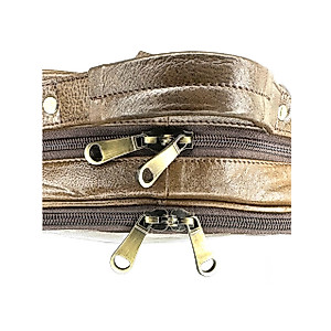 Bonahide Genuine Leather Backpack Multifunctional Daypack Work Shopping Travel Leisure Everyday Bag (Mocha)