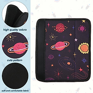 Frienda 4 Pcs Kids Car Seat Belt Cover Car Seat Straps Shoulder Pads Soft Seat Belt Cushion Cartoon Dinosaur Planet Belt Cover Pad for Children Boys Girls