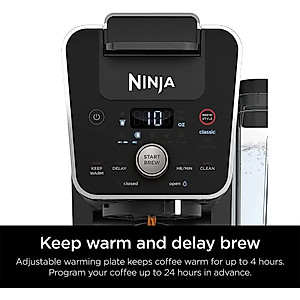 Ninja CFP201 DualBrew 12-Cup Drip, Single-Serve Coffee Maker (Renewed) Bundle with 3 YR CPS Enhanced Protection Pack