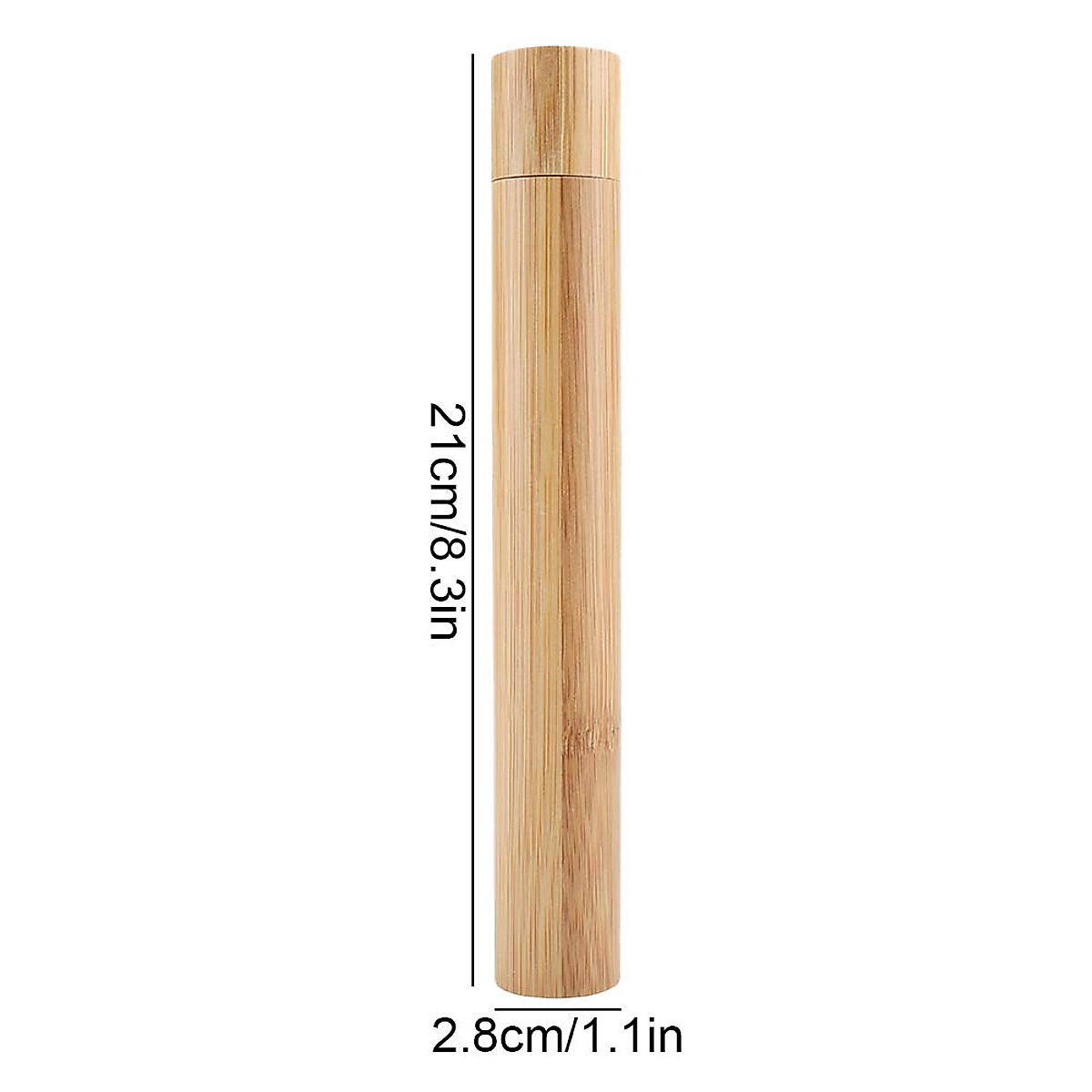 Portable Toothbrush Holder Bamboo Storage Case for Travel Camping Home Use