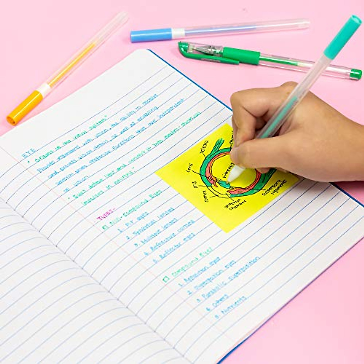 BAZIC Composition Book Wide Ruled 100 Sheet Black Marble Notebook, Writing Journal Comp Lined Notebooks for School, 1-Pack