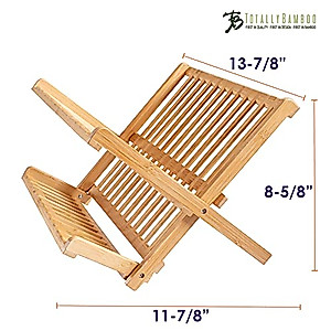 Totally Bamboo Compact Collapsible Dish Drying Rack