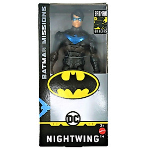 Batman Missions DC 6 Inch Action Figures | 5 Pack Includes The Joker, Grey Suit Batman, Black Suit Batman, Robin and Nightwing | 5 Point Articulation