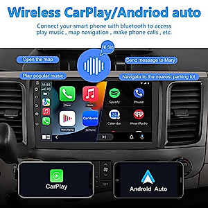 Android 12 Car Radio Stereo for Toyota Sienna 2011-2014 Wireless Apple CarPlay Andriod Auto 2G+32G with SWC WiFi GPS Navigation DSP Bluetooth FM