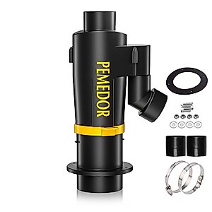 Cyclone Dust Collector 2.0'' DIY Dust Separator Extractor with 2 Filters, Shop Dust Collector Accessories Cyclone Vacuum Cleaner Filter, for Woodworking, Ash, Metal Shavings, Grain etc