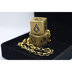 Smuggler's Dice Accurate Stainless Steel Gold Plated Deluxe Solo Dice - Antique