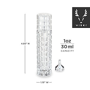 Viski True Martini Atomizer Perfect for Vermouth or Bitters, Spray Bottle, Travel Fragrance, DIY, Refillable Sprayer, Stainless Steel, Bar Accessory, 30 ml, Set of 1, Clear