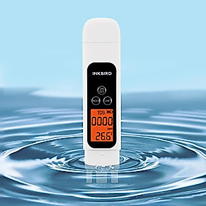 INKBIRD Water TDS Meter 3 in 1 Digital Water Quality Tester (TDS, EC & Temp), Data Lock Function, Instant Reading with High Accuracy, for Drinking Water, Aquariums, Swimming Pool, Hydroponic Setups