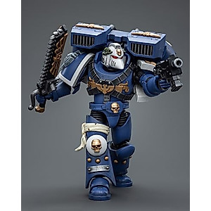 Pipigirl JoyToy 40K 1:18 Action Figure, Ultramarines Vanguard Veteran with Chainsword and Bolt Pistol, 4.76 inch Collectible Action Figures Kits (Chainsword and Bolt Pistol)