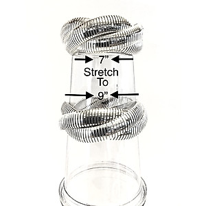 Marshal Metal Fashion Bracelet Omega Stretch Brass Triple Cobra Bracelet (Silver)(14mm x3)