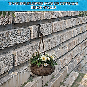 Lewufe Stainless Steel Brick Wall Clips, Brick Hooks Clamp Outdoor Heavy Duty 1-3/4" to 2-3/4" Brick Hook Brick Hangers No Drill, 6 Packs