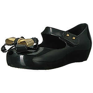 Mini Melissa Kids' Mini Ultragirl Sweet Iv Mary Jane Flat,Black,10 Regular US Toddler