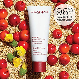 Clarins Beauty Flash Balm | 3-In-1 Hydrating 10-Minute Face Mask, Make-Up Primer, or Quick Pick Me Up Radiance Booster | Moisturizes, Brightens and Visibly Tightens | Non-Oily and Non-Comedogenic