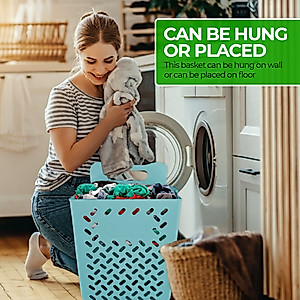 COZYVIBE Foldable Plastic Laundry Basket, Durable and Lightweight, Ideal for Home Storage