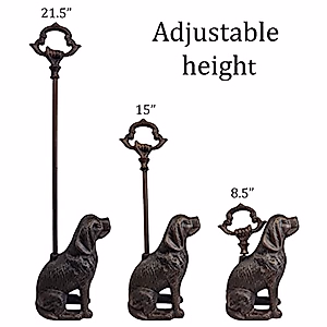 LuLu Decor, Cast Iron Decorative Dog Door Stopper with Rod, 5lbs 1oz