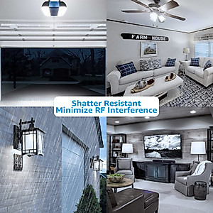 TORCHSTAR Universal Garage Door Opener LED Light Bulb, 100W Eqv. 1700lm Ultra Bright, Minimize Interference with Remotes, UL FCC Listed, 120V, A19 Bulbs, 15W, E26 Base, 5000K Daylight, Pack of 2