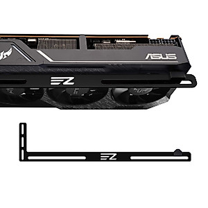 EZDIY-FAB GPU Holder,Graphics Card Brace Support,Video Card Holder,GPU VGA Bracket for Custom Desktop PC Gaming-3mm Aluminum-Black