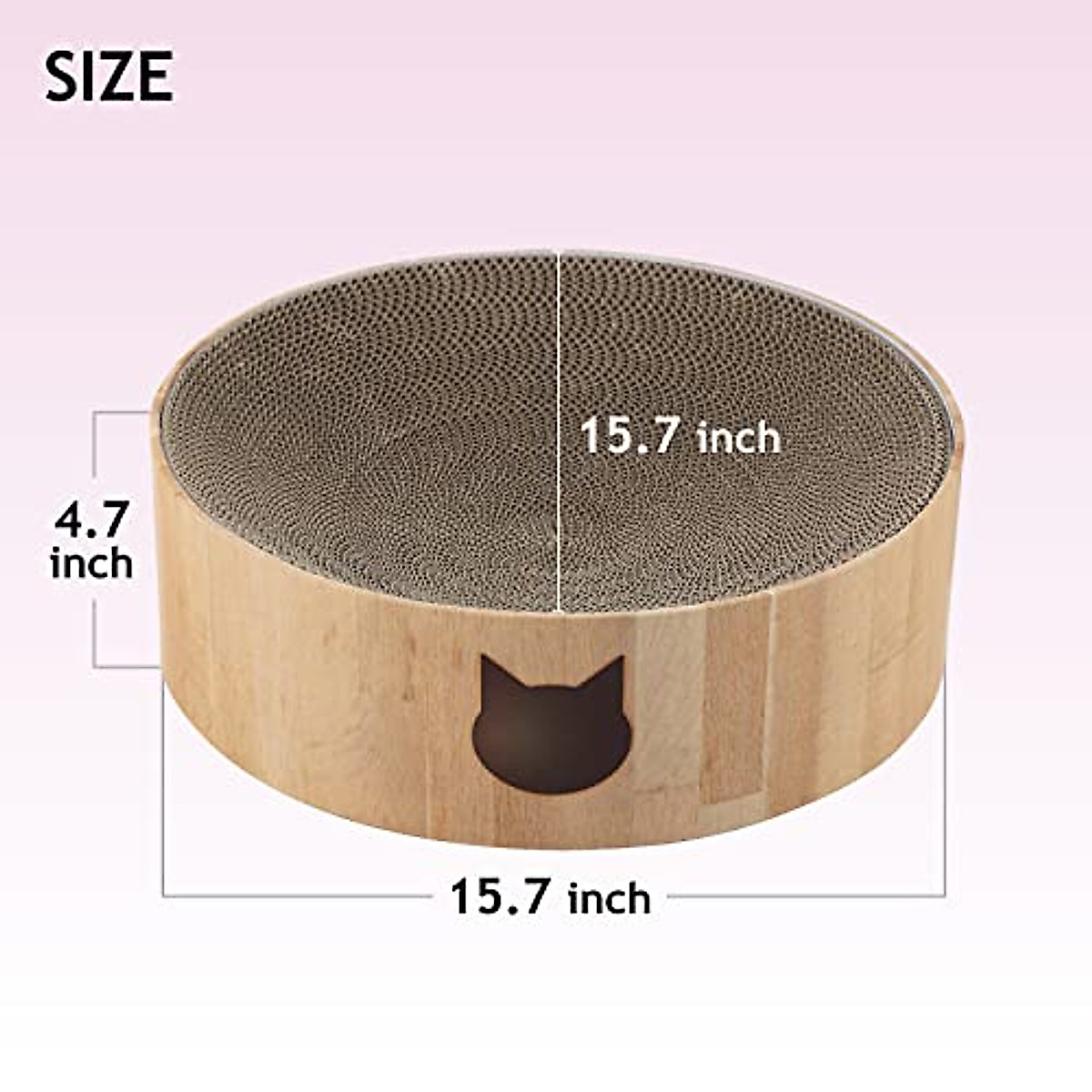 Necoichi Cozy Cat Scratcher Bowl, 100% Recycled Paper, Chemical-Free Materials (Bowl (Oak), Regular)