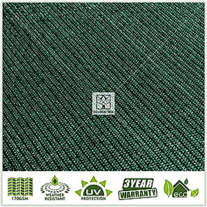 ColourTree 6' x 50' Green Fence Privacy Screen Windscreen Cover Fabric Shade Tarp Netting Mesh Cloth - Commercial Grade 170 GSM - Heavy Duty - 3 Years Warranty - Custom