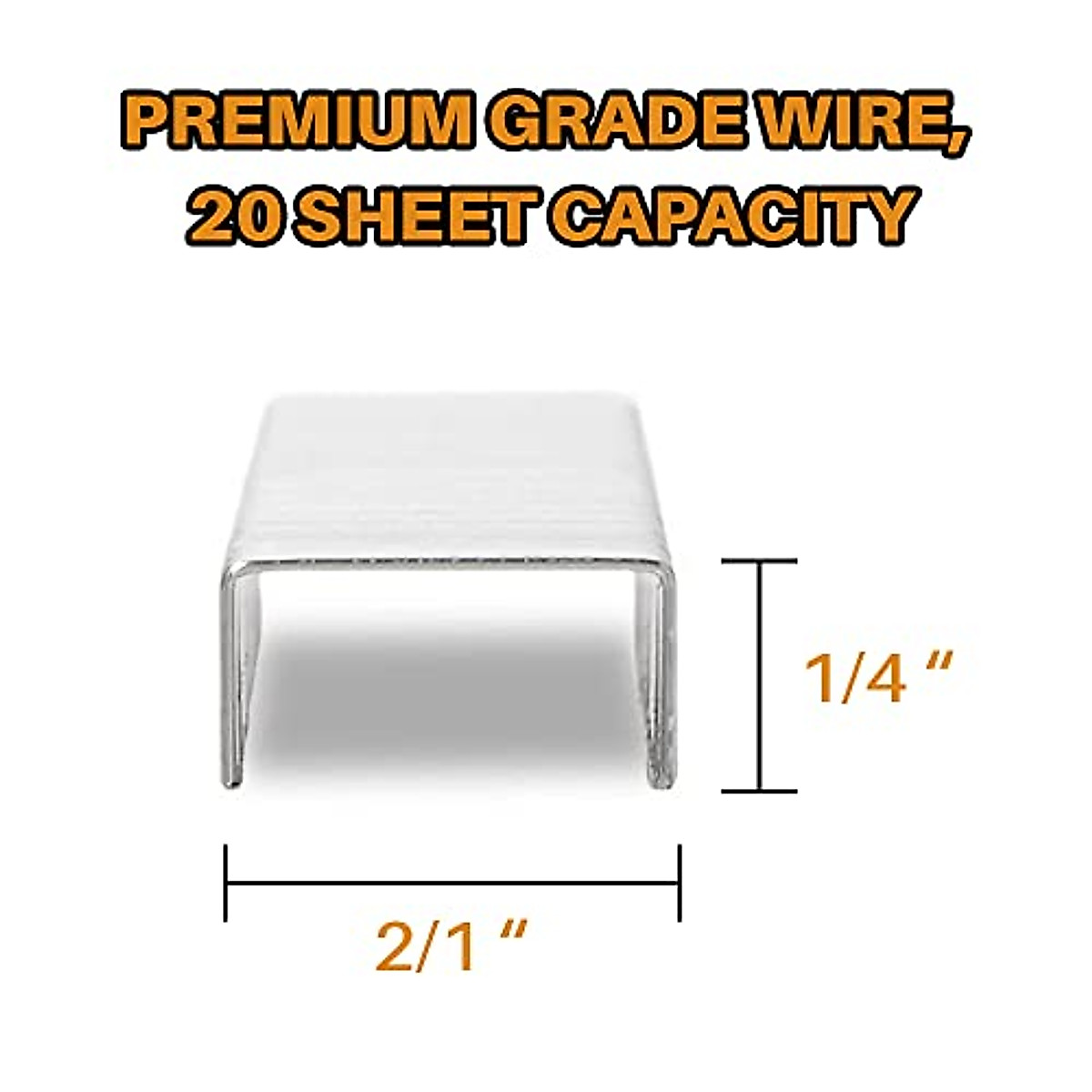 Staples 2 Pack - 10,000 Staples Standard - Heavy Duty Chisel Point Standard Staples 1/4 Inch Staple - Standard Staples for Stapler Jam Free Office Staples for Standard Stapler