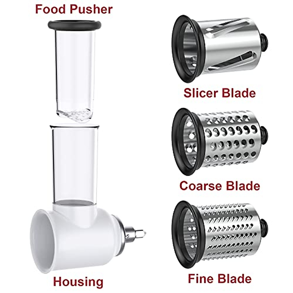 Slicer Shredder Attachment for KitchenAid Stand Mixers, Vegetable Slicer Attachment for Kitchenaid, Cheese Grater Attachment for KitchenAid by Gvode