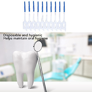 160pcs Interdental Brush Soft Dental Floss Toothpicks for Oral Care Adults Children(Blue)