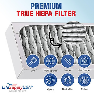 Air Cleaner Filter Replacement Compatible with Hunter 30964, 30965 HEPAtech Tower 30715, 30716, 30717, 30770, & 30771 Air Cleaners, 17.5"x7"x2.5" Inches by LifeSupplyUSA