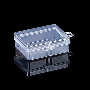 maxgoods Storage Box Square Clear Craft Bead Holder 12 Styles Plastic Home Organization Pill Storage Supply(5)