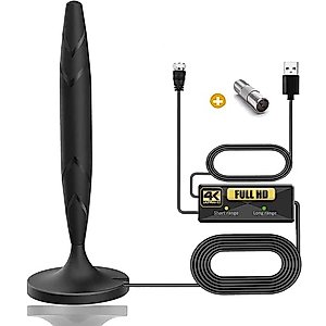 XMB TV Antenna Amplified HD Digital Indoor,360° Reception & Strong Magnetic Base Digital HDTV Antenna,Up to 170 Miles Range Support 1080p 4K UHF VHF Fire tv Stick and All TV's