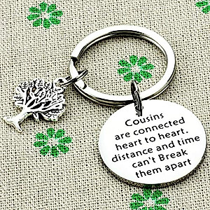 Kivosliviz Cousin Gift Keychain Cousin Gifts for Women Cousins Jewelry Cousin to Cousin Gift Best Cousin Keychain
