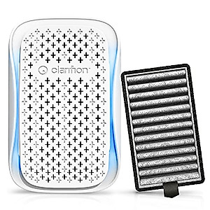 Clarifion - DSTx Portable Air Purifier - Plug In Air Ionizer HEPA Filter, Mini Personal Air Purifiers For, Bedroom and Pets Helps With Smoke, Airborne Dust and Odors