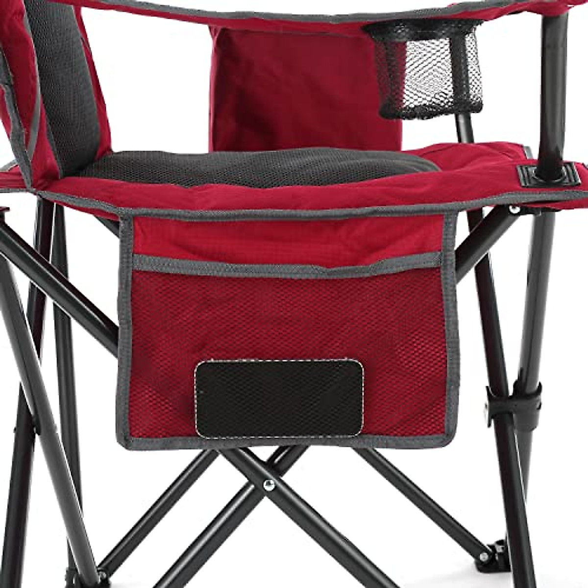 ARROWHEAD OUTDOOR Portable Folding Camping Quad Chair w/ 4-Can Cooler, Cup-Holder, Heavy-Duty Carrying Bag, Padded Armrests, Supports up to 330lbs, USA-Based Support