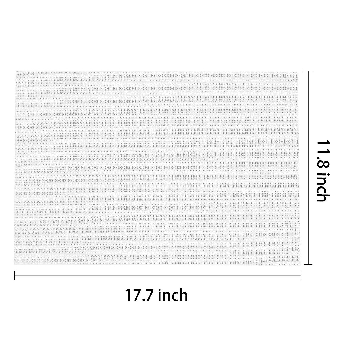 AHHFSMEI Placemats Set of 6 for Dining Table Washable Woven Vinyl Non-Slip Placemat Heat-Resistant Durable Table Mats for Dining Table Easy to Clean（White）