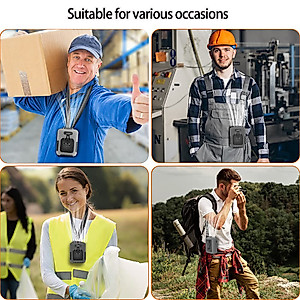 CAZOKASI 2023 Upgrade Waist Clip Fan Wearable Fan Portable Personal Body Fan Powerful 6000mAh Upto 24H Cooling and Heatstroke Prevention Fan (Gray)