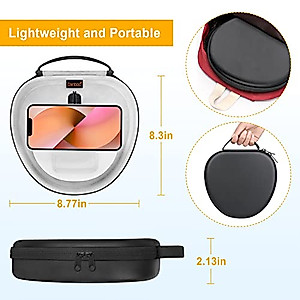 Canboc Hard Case for New Apple AirPods Max Headphone Supports Sleep Mode,Travel Carrying Storage AirPods Max Bag, Extra Space fits Cable, Charger, Black