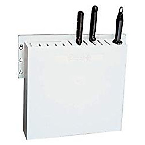 Skirted Knife Holder White Plastic - 16"L x 3"D x 15"H