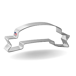 Foose Banner Cookie Cutter 5 Inch –Tin Plated Steel Cookie Cutters – Banner Cookie Mold