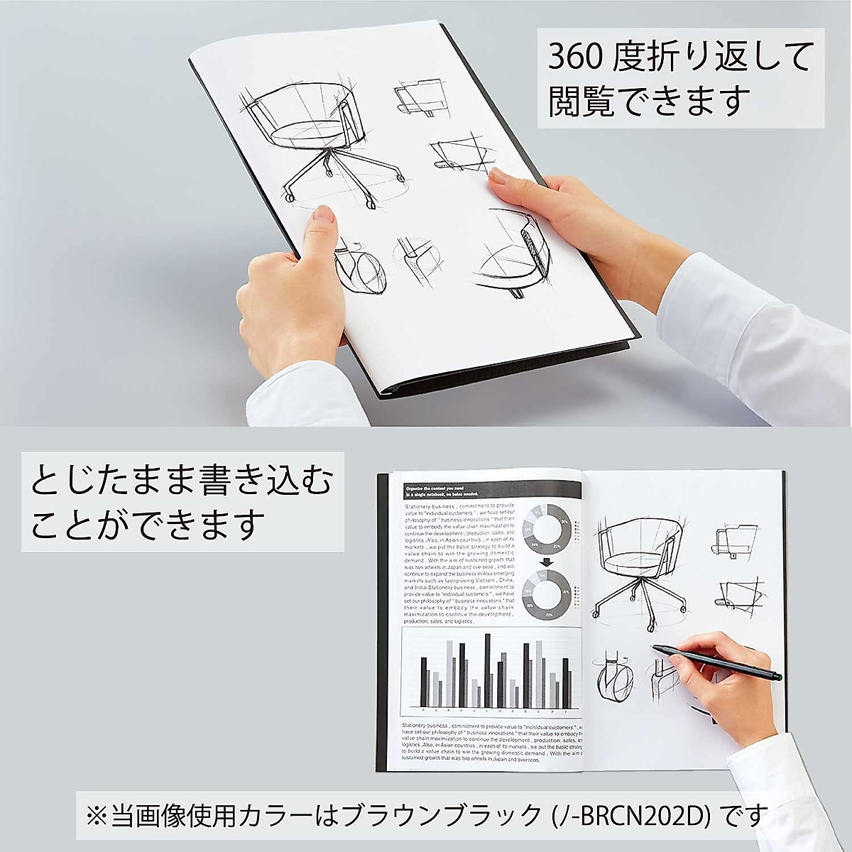 Kokuyo Bizrack Clipnote Punchless, Clip Folder, Holds up to 25 Sheets, A4-S, Olive Green, Japan Import (NO-BRCN202DG)
