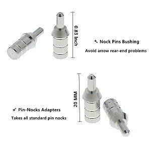 Letszhu Archery Pin Nocks Adapter Bushing for ID 6.20mm/.244” Inches Arrow Shafts (25 Pack Adapters)