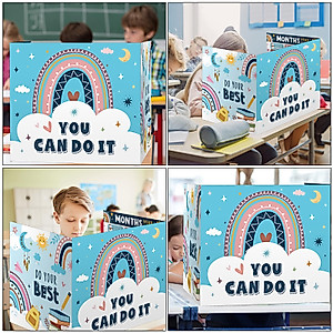 Pasimy 24 Pcs Desk Dividers Double Sided Privacy Folders for Students Classroom Desk Cardboard Study Carrel Privacy Boards for Teacher Student Study Test Reduces Distractions