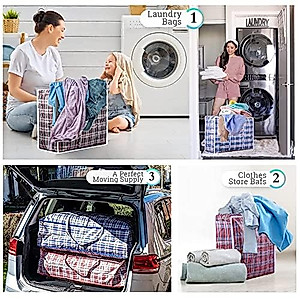 AAYAW Reusable & Versatile Large Laundry Bags with Reinforced Zips & Handles - Multi-Pack Options Durable for Clothing & Bedding - Ideal for Storage, Moving & Travel(+/- 10%) (Pack of 3)