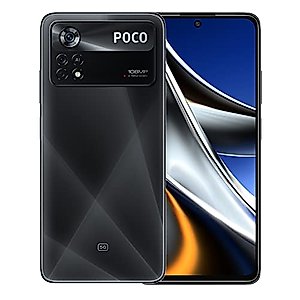 Xiaomi Poco X4 PRO 5G + 4G Volte Global Unlocked 256GB + 8GB GSM 6.6in 108 mp Triple Camera (Not Verizon/Boost/Cricket/At&T/Metro/CDMA) + Fast Car 51W Charger Bundle (Laser Black)