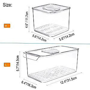 iPEGTOP Fridge Produce Saver Food Storage Bin Containers, Stackable Refrigerator Freezer Organizer Fresh Keeper Container with Vented Lids, 3 Pack