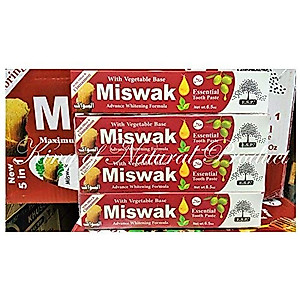 NEW 5 IN 1 ORGANIC MISWAK HERBAL TOOTHPASTE 6.5oz 6 pack