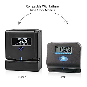 Lathem Weekly Thermal Print Time Cards, Single Sided 2100HD and 800P Time Clocks, 9", 100 Pack (E8-100)